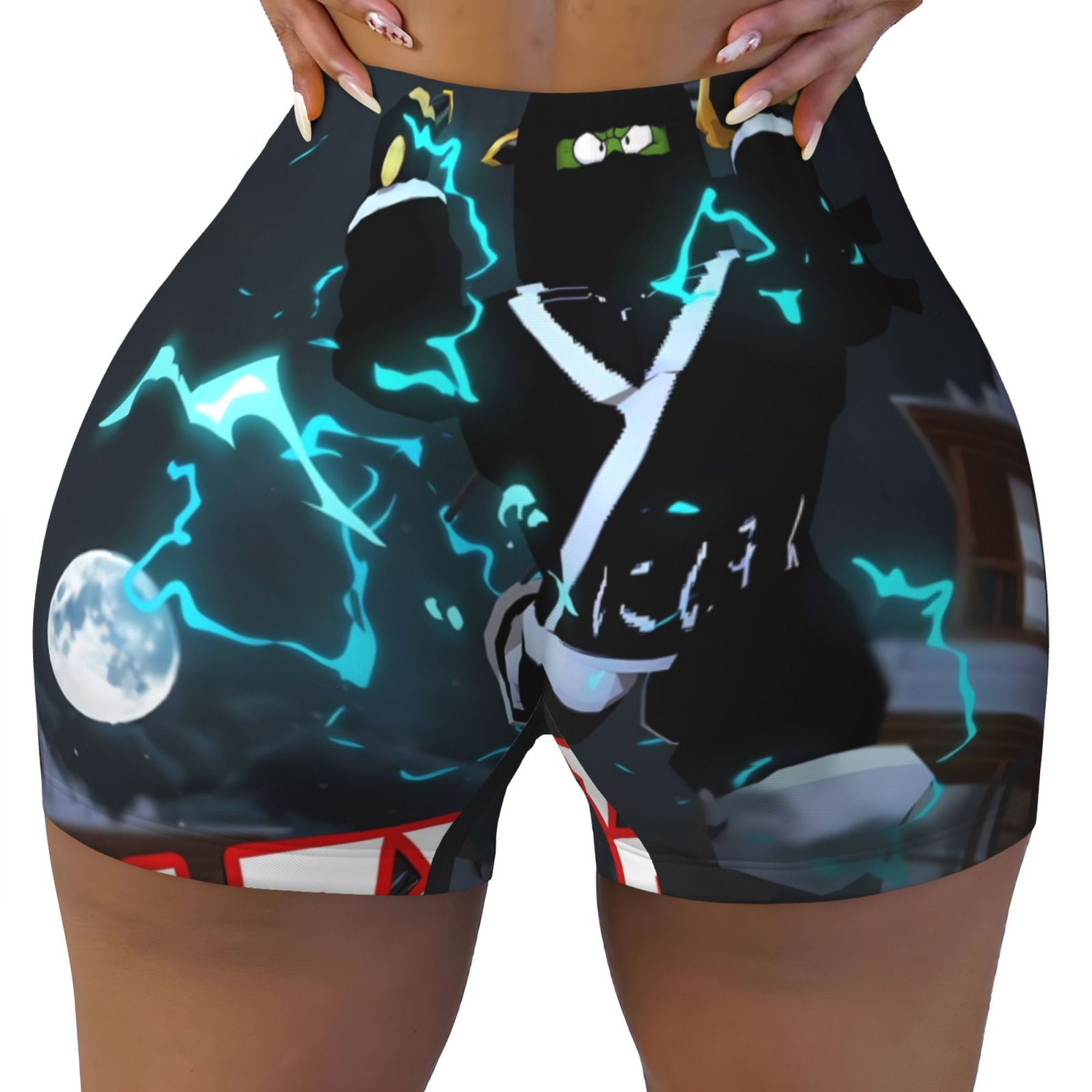Gokiu Roblox Workout Shorts for Women Yoga Biker Shorts High Waisted ...