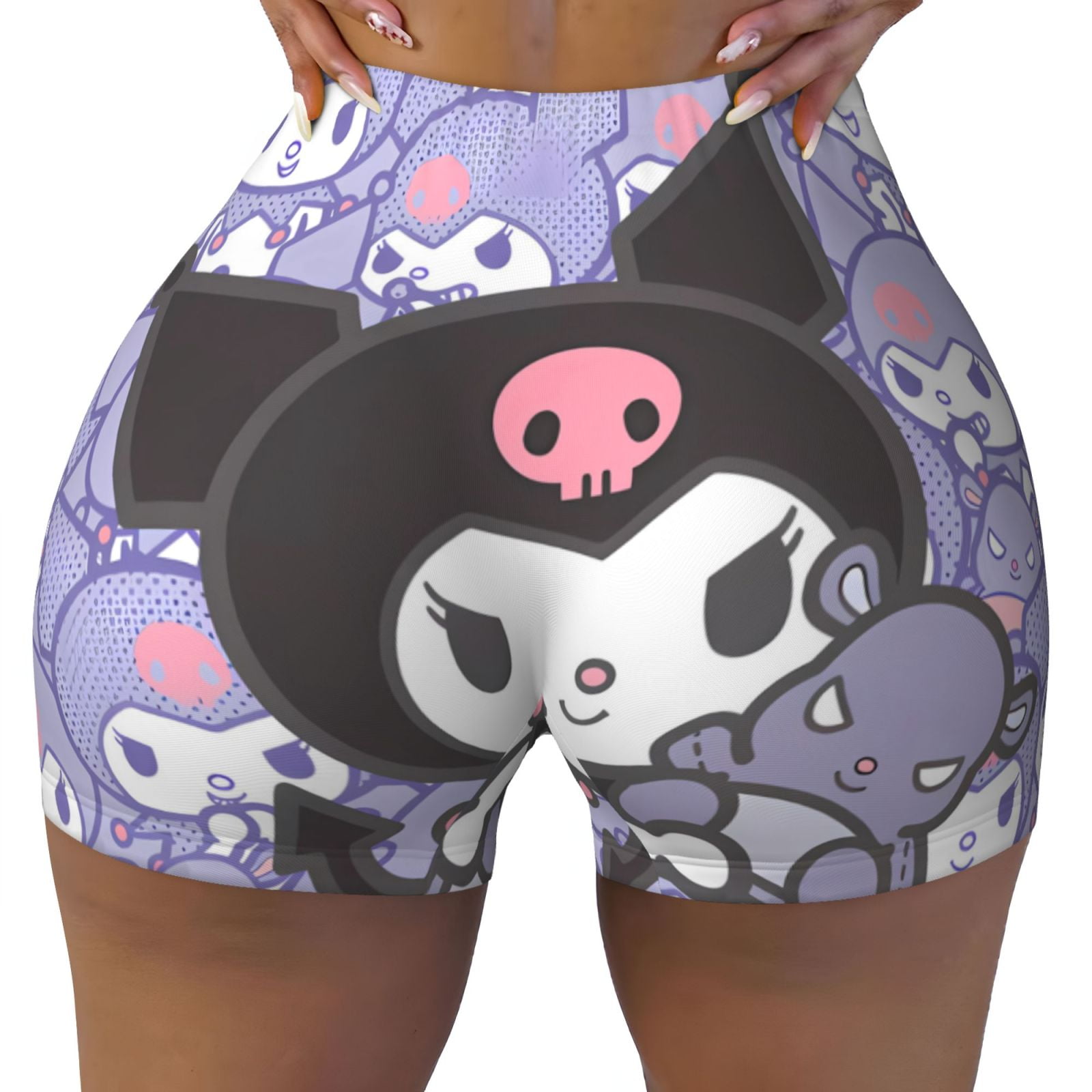 Gokiu Sanrio Workout Shorts for Women Yoga Biker Shorts High Waisted Contour Gym Buttock Lift ...