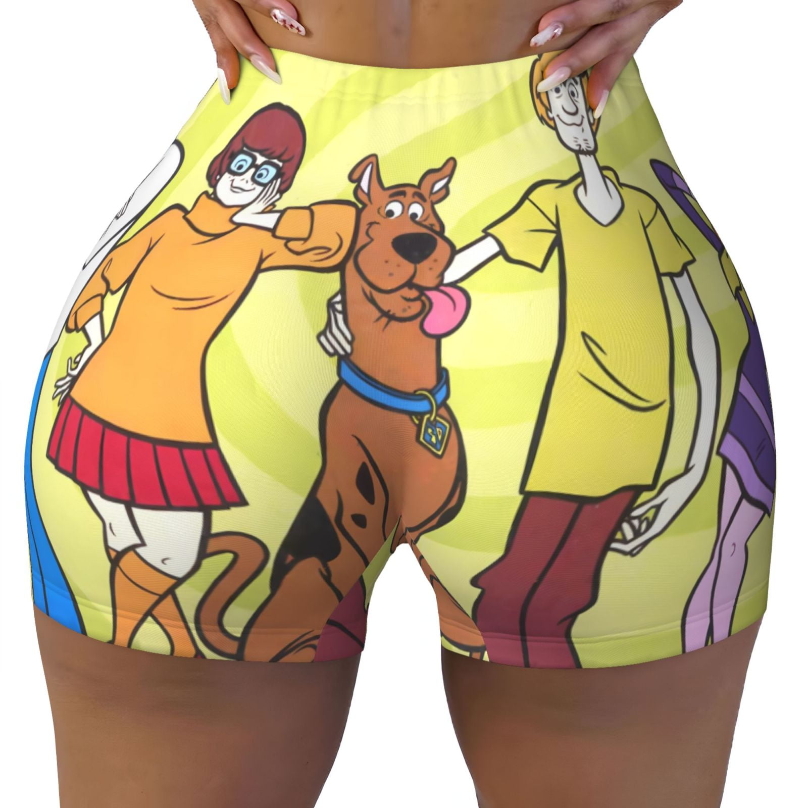 Gokiu Scooby-Doo Workout Shorts for Women Yoga Biker Shorts High ...