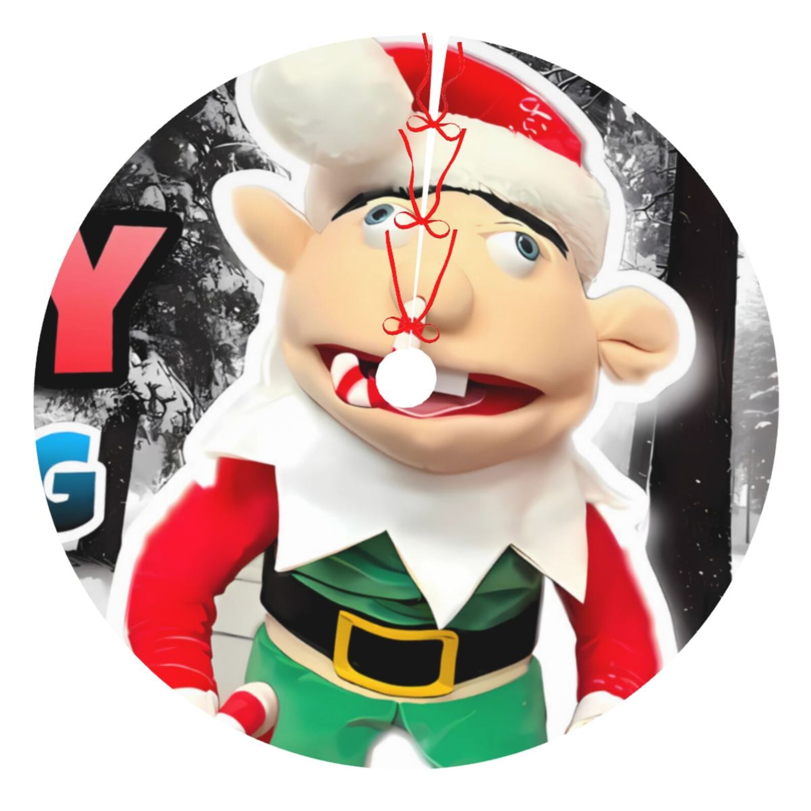 Gokiu Sml Jeffy Christmas Tree Skirt 30 36 48 Inch Carpet Mat Party ...