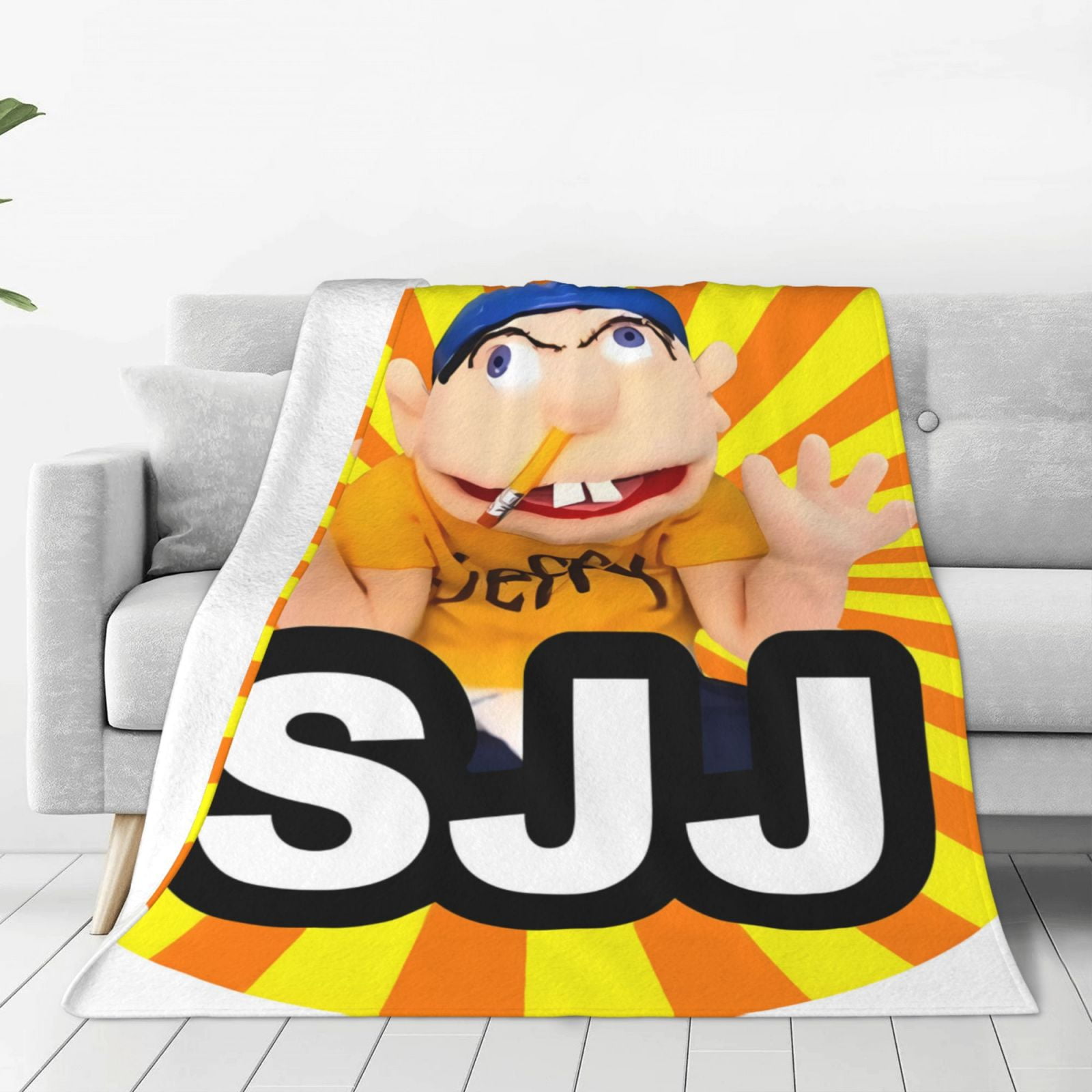 Gokiu Sml Jeffy for Flannel Blanket Super Soft Cozy Throw Blanket 80"x60" All Season Luxury Bed ...