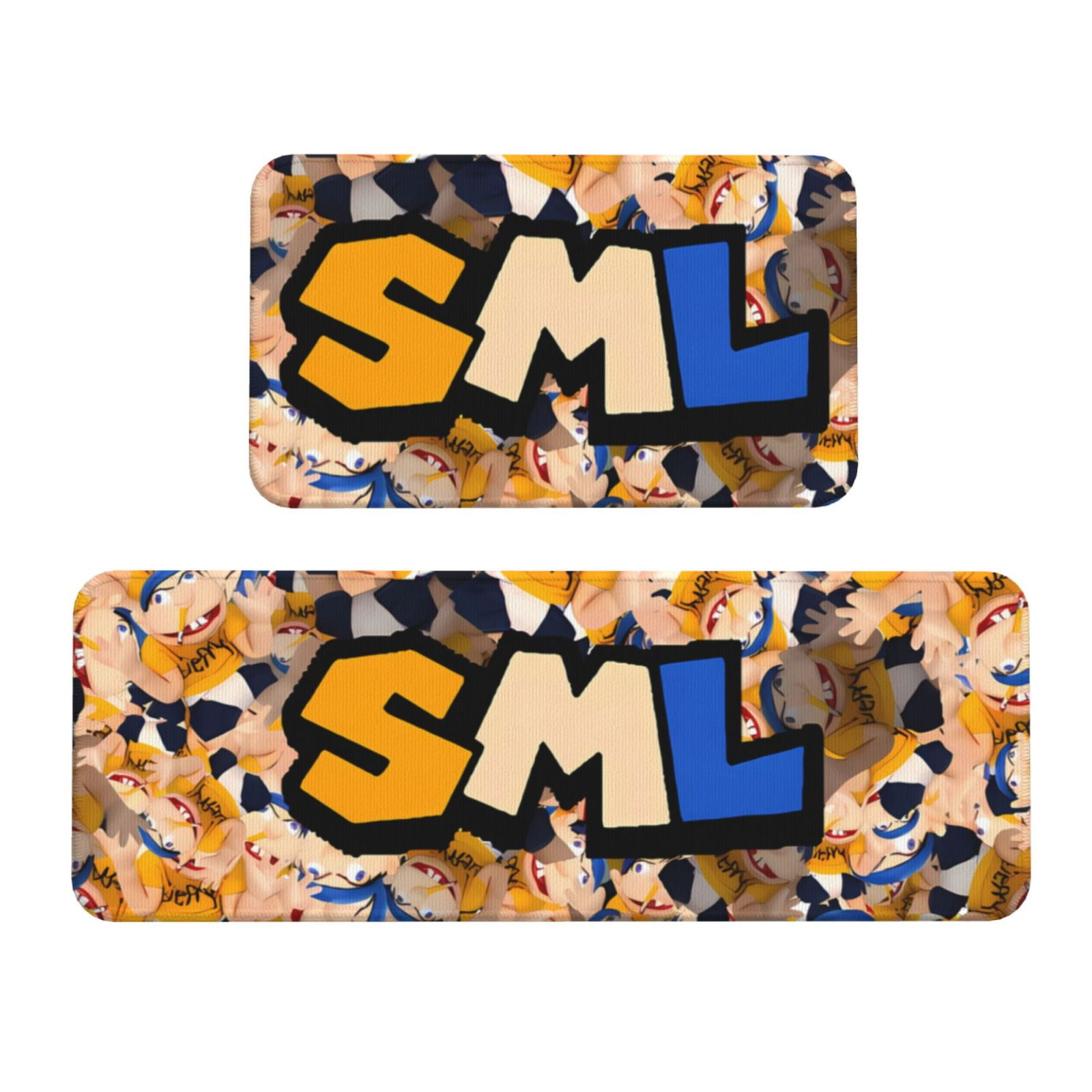 Gokiu Sml Jeffy Kitchen Mat 2PCS Kitchen Rugs, Cushioned Anti Fatigue ...