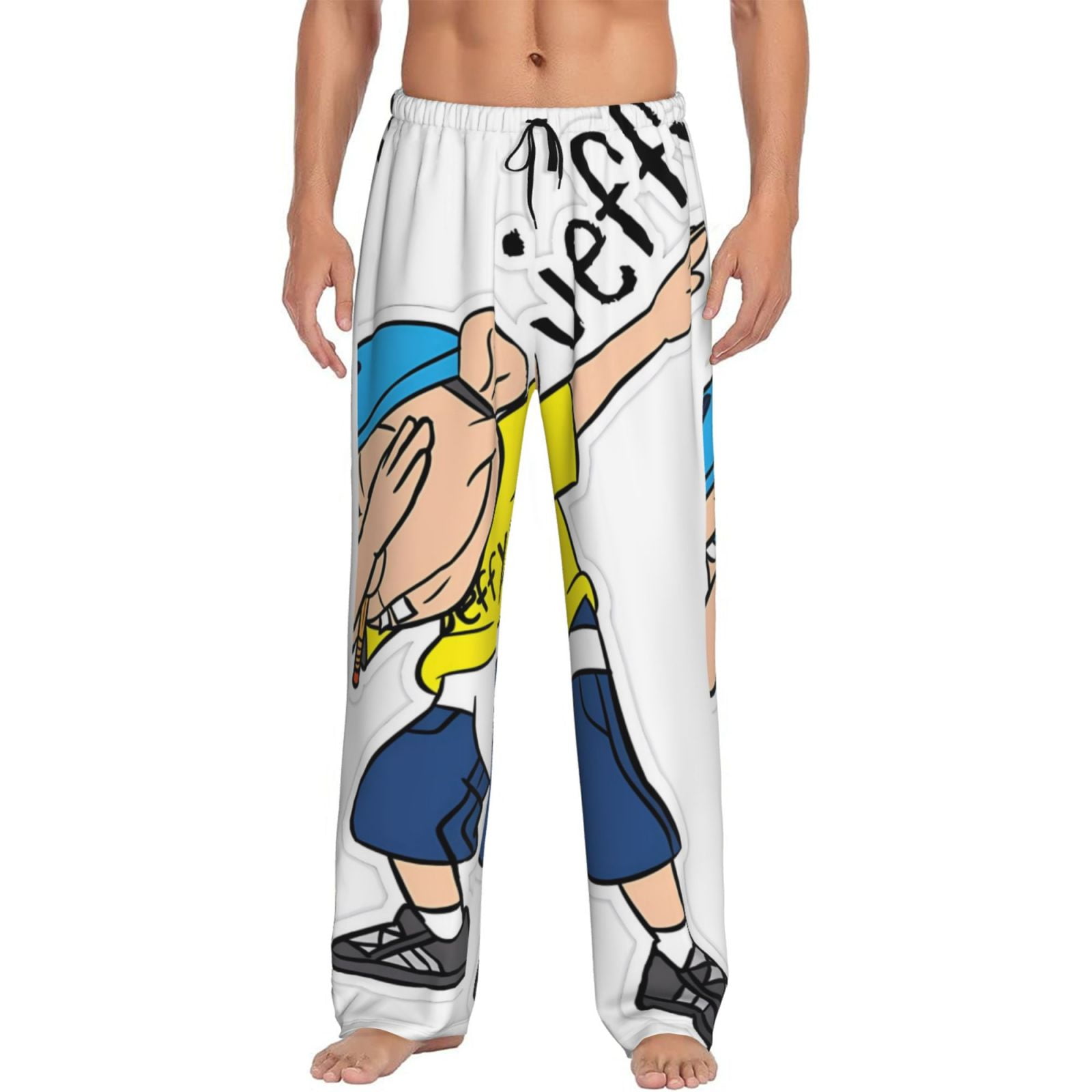 Gokiu Sml Jeffy Mens Pajama Lounge Pants Drawstring Pj Casual Pajama ...
