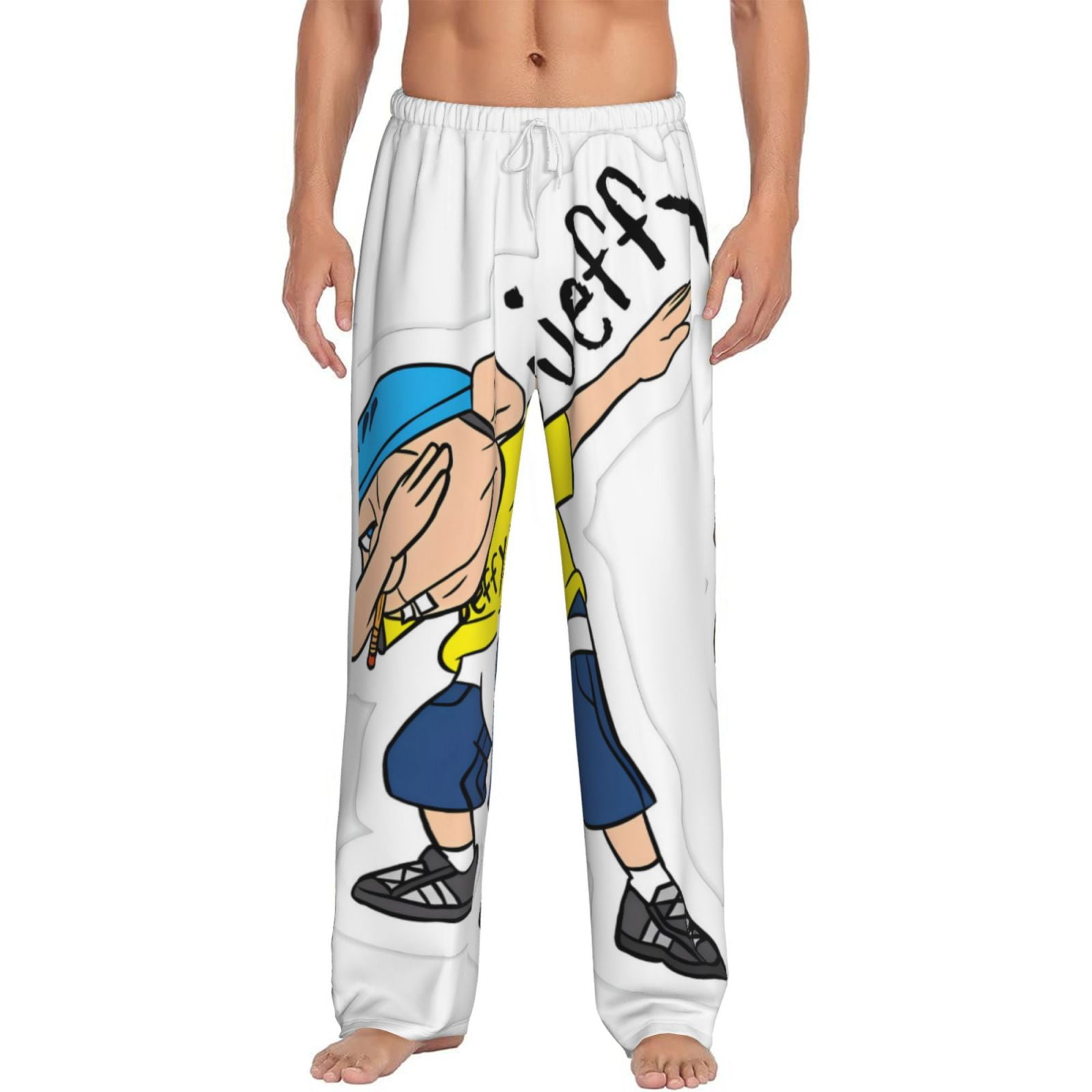Gokiu Sml Jeffy Mens Pajama Lounge Pants Drawstring Pj Casual Pajama ...