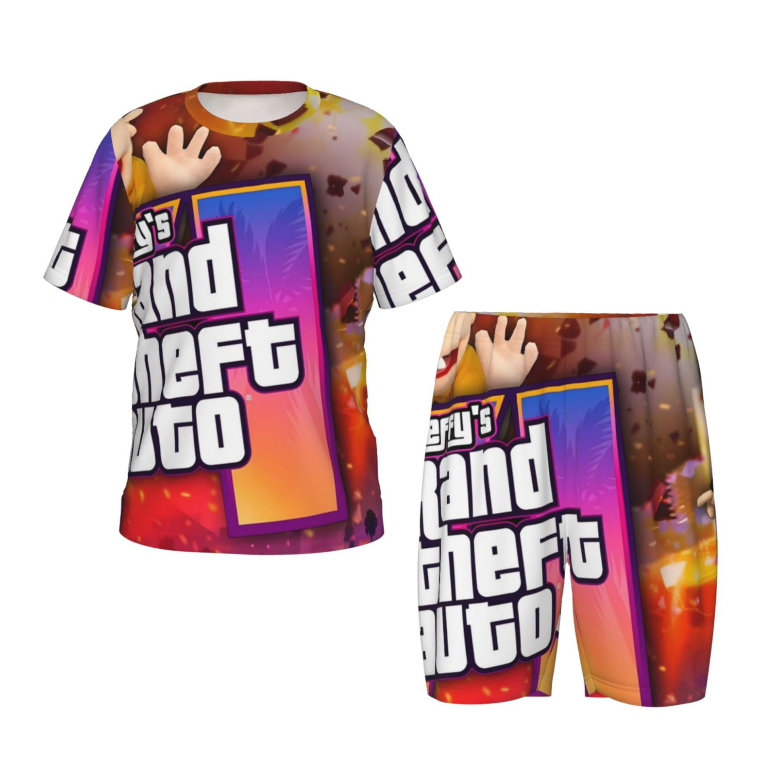 Gokiu Sml Jeffy Toddler Pajamas Kids Short Sets Boys and Girls Casual ...