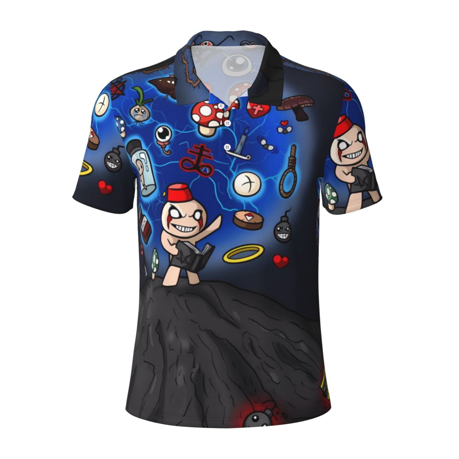 Gokiu The Binding of Isaac Men's Polo Shirts Short Sleeve Classic ...