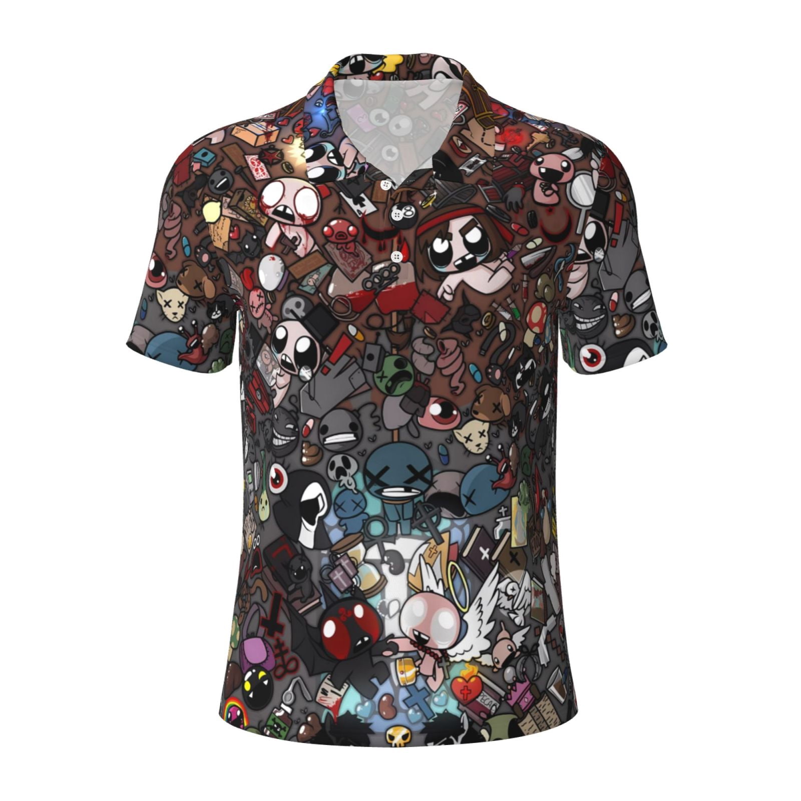 Gokiu The Binding of Isaac Men's Polo Shirts Short Sleeve Classic ...