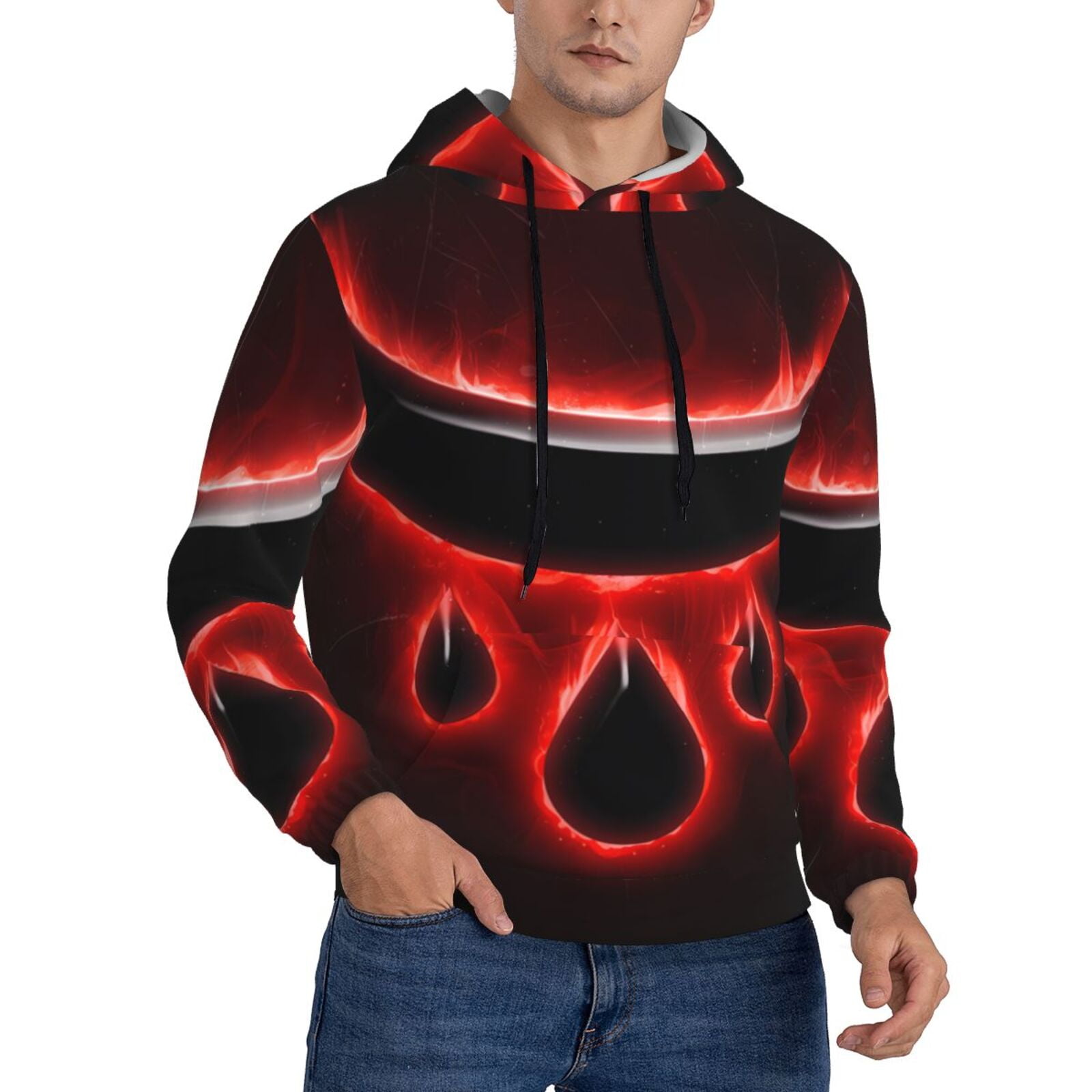 Gokiu The Binding of Isaac Mens Hooded Pullover Drawstring Hoodeds ...