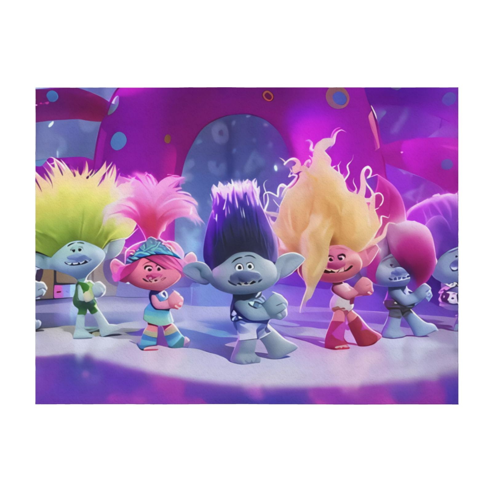 Gokiu Trolls Band Together Flannel Blanket Super Soft Cozy Throw ...
