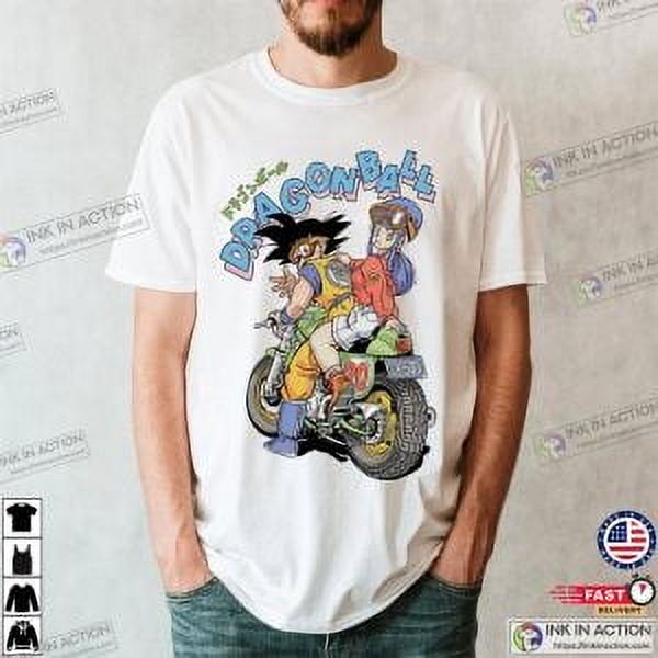 Goku And Bulma Driving A Motorbike DBZ Shirt - Walmart.com