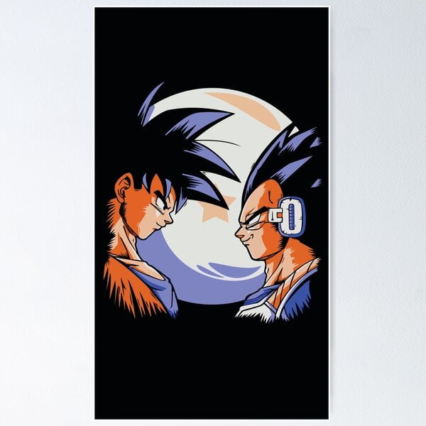 Goku And Vegeta - Goku & Vegeta Lunar Poster Wall Art, Modern Wall ...
