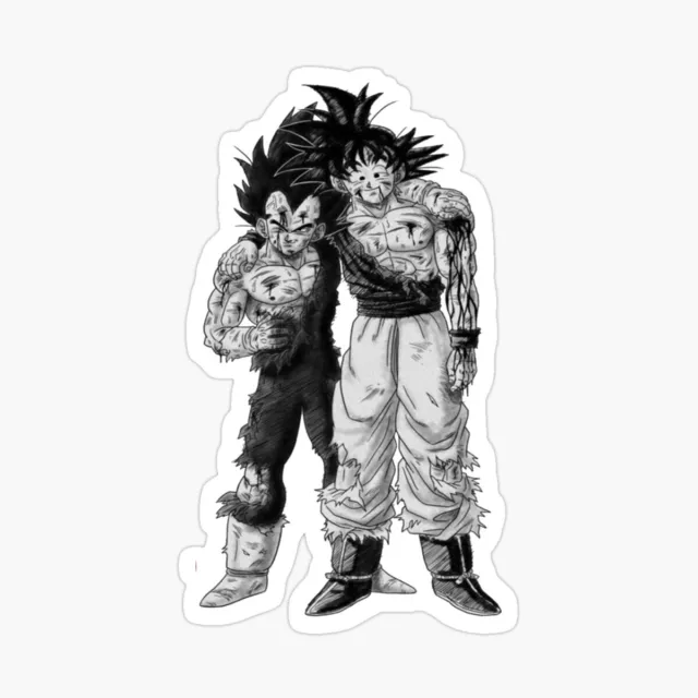 Goku And Vegeta Sticker For Car, Truck Sticker Phone Decal Water Bottle ...