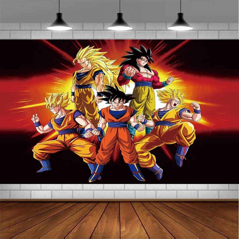 Goku Backdrop Banner Party Supplies Poster Movie Theme Background for ...