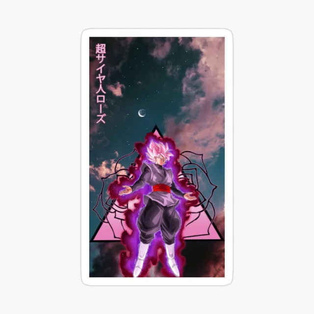 Goku Black Rose Sticker For Car, Truck Sticker Phone Decal Water Bottle ...