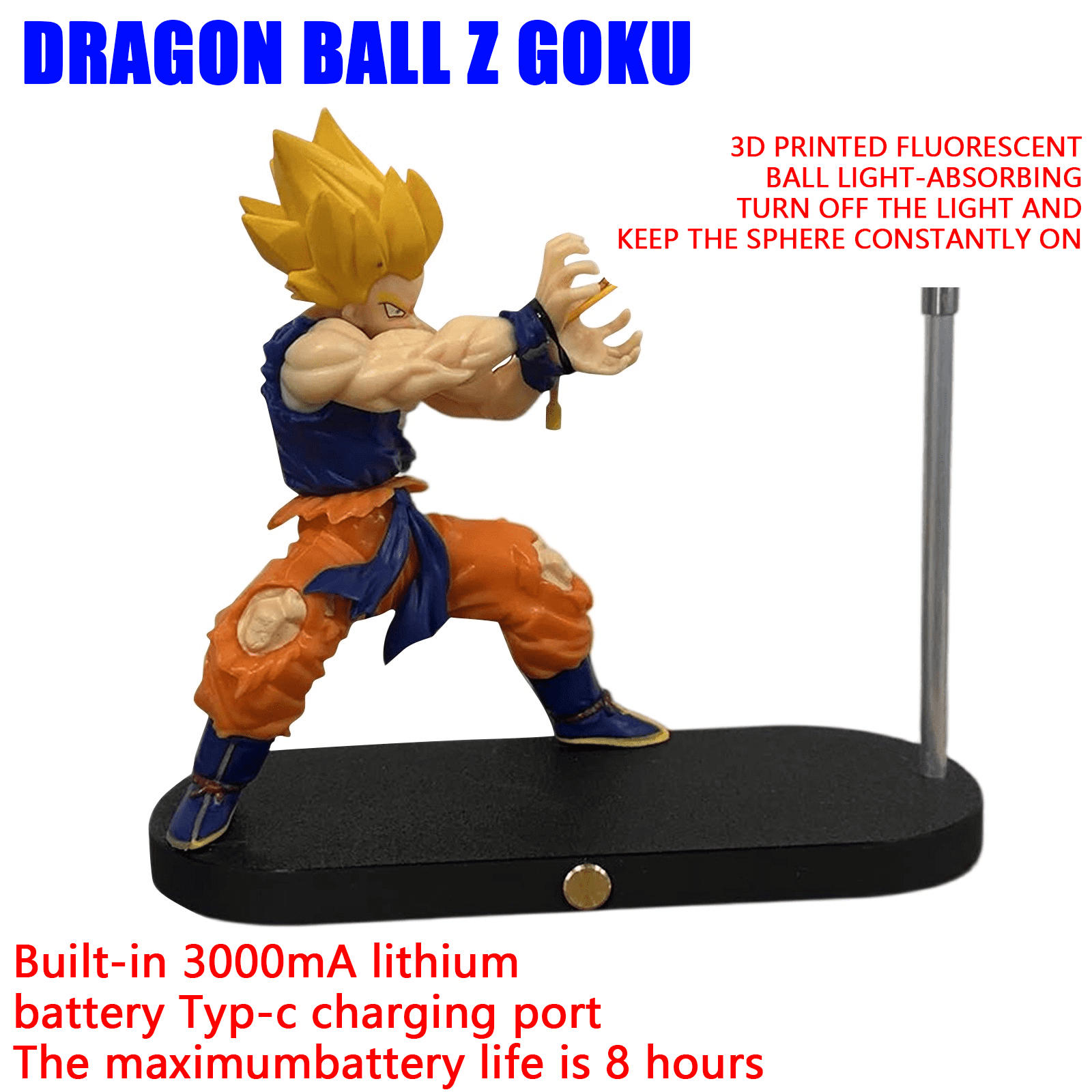 Goku Kamehameha Magnetic Light Dragon Ball Creative Magnetic Night ...