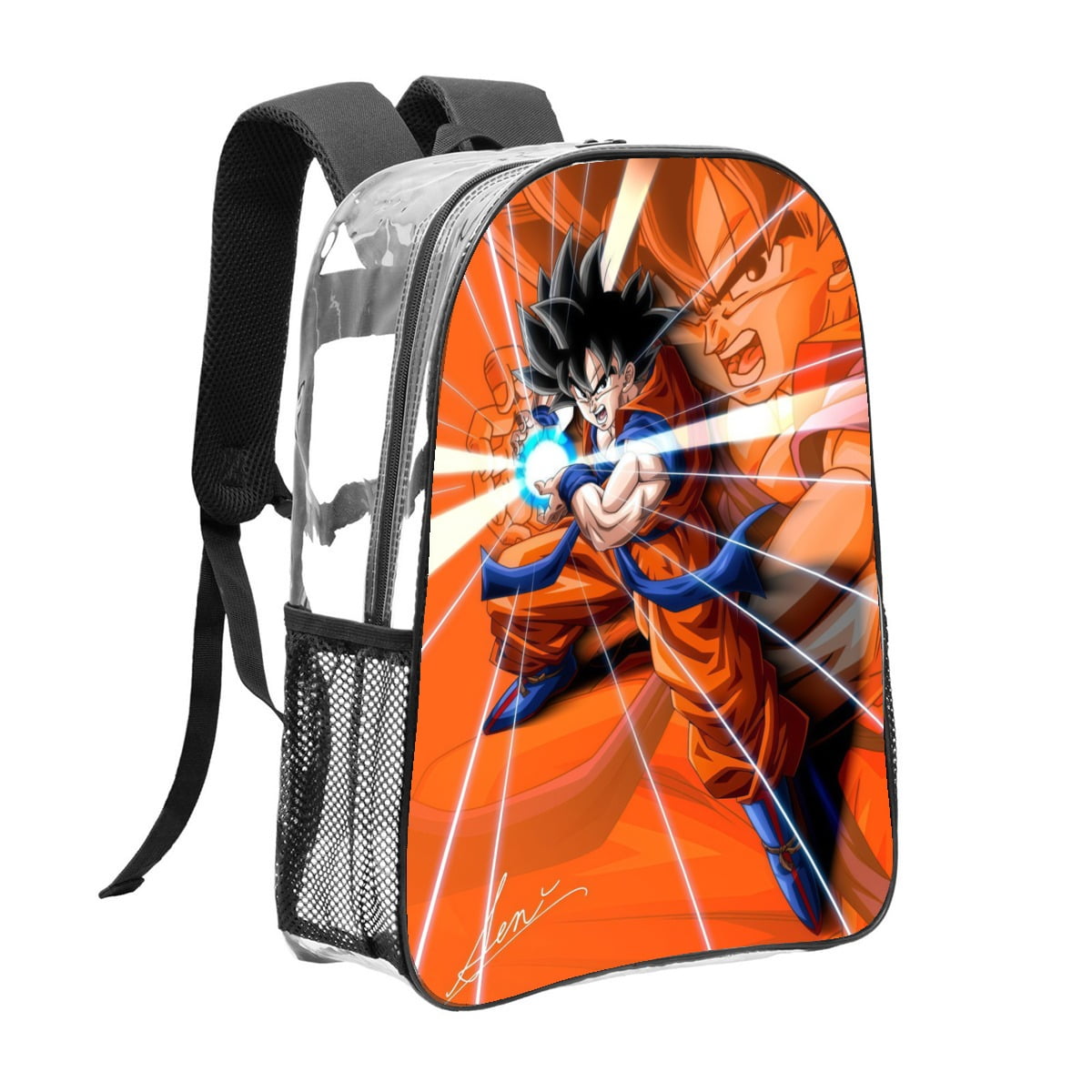 Goku Pattern Transparent Backpack Lightweight And fashionable ...