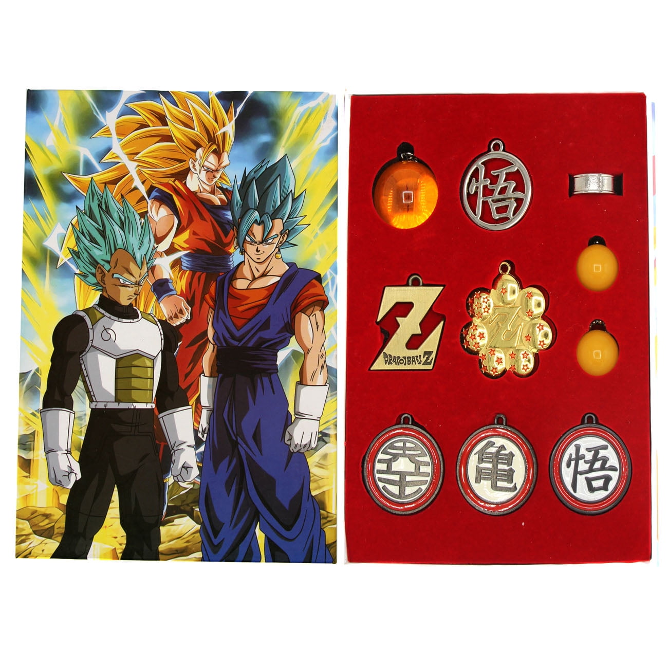 Goku's Kanji - DragonBall Z Necklace, Keychain, & Ring 10 pc. Pendant ...