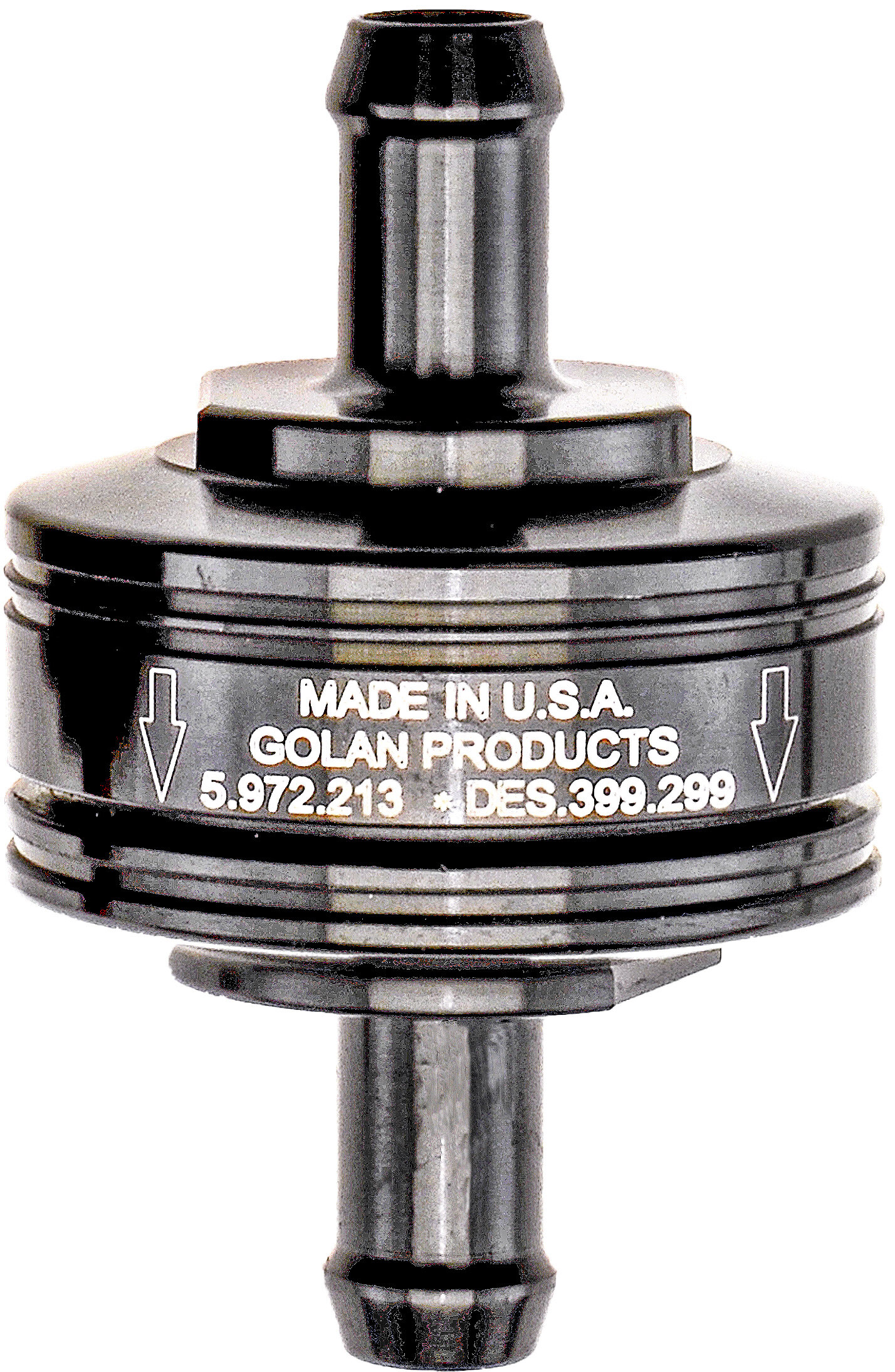 Golan - 70-312G-BLACK - SUPER MINI FUEL FILTER BLACK 5/16" BARB FITTING ...