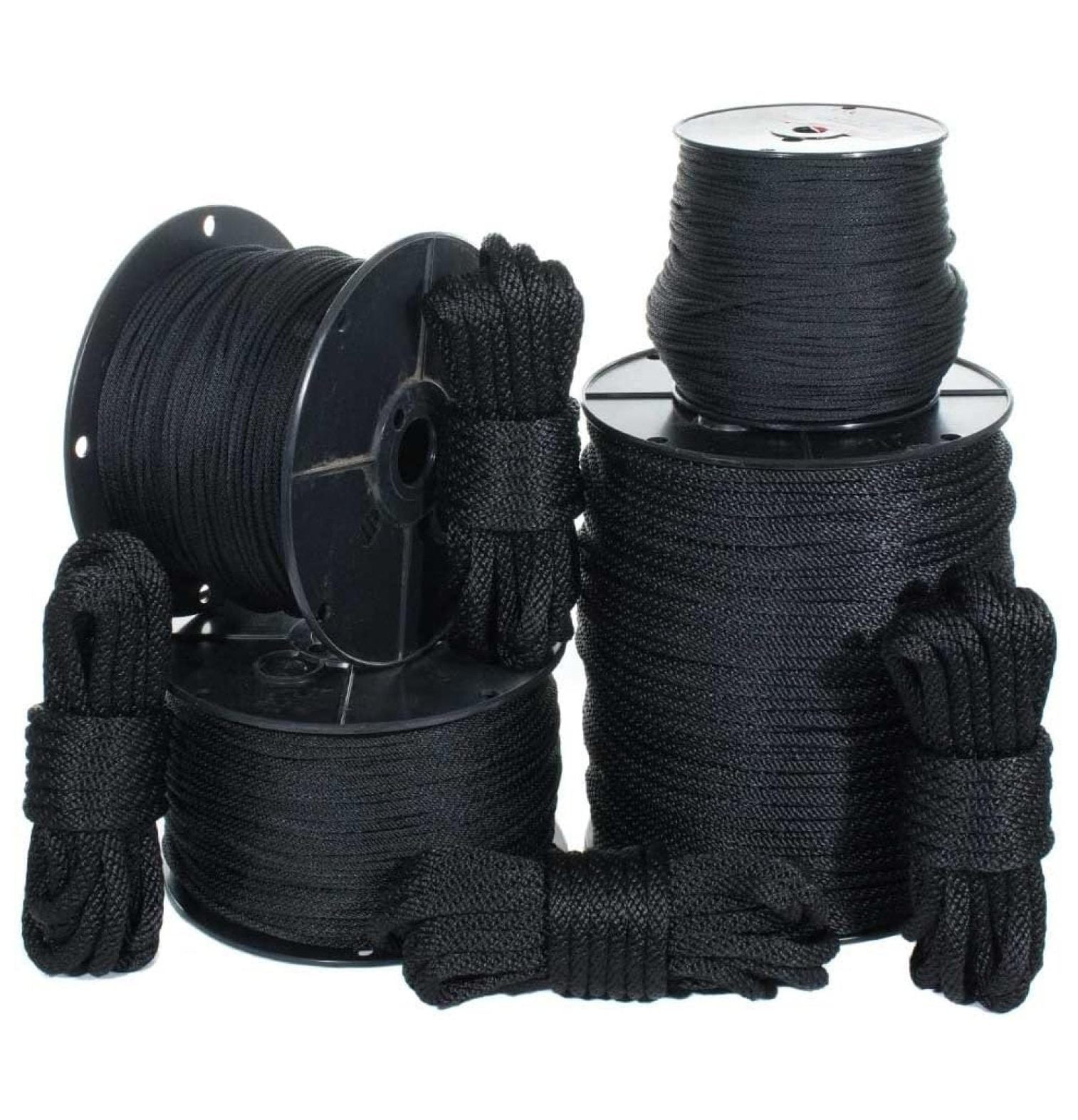 Golberg Solid Braid Black Nylon Rope - (3/16 Inch x 100 Foot Hank ...