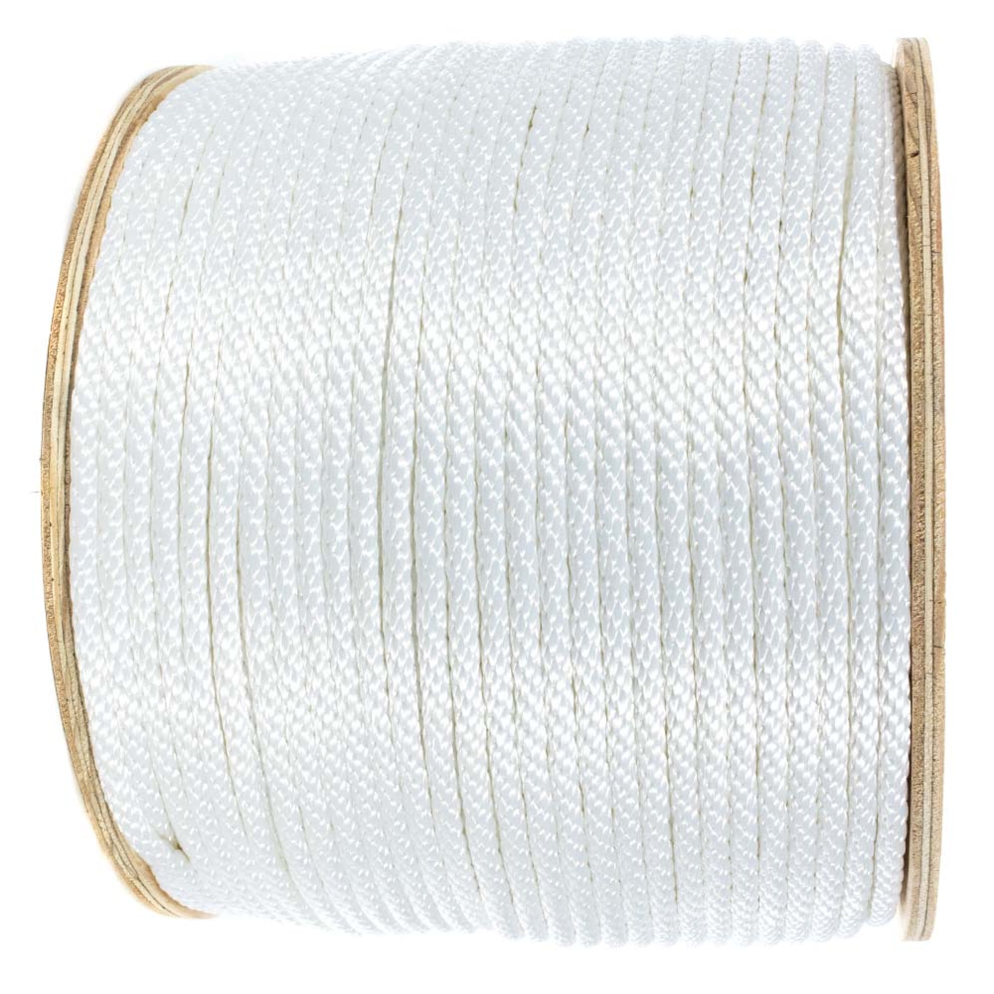 Golberg Solid Braid Black or White Nylon Rope 1/8-inch, 3/16-inch, 1/4 ...