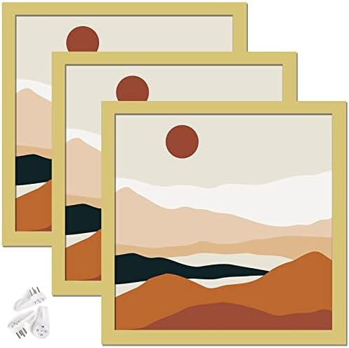 Gold 10x10 Picture Frame Set of 3, High Transparent Frame for 10 By 10 ...