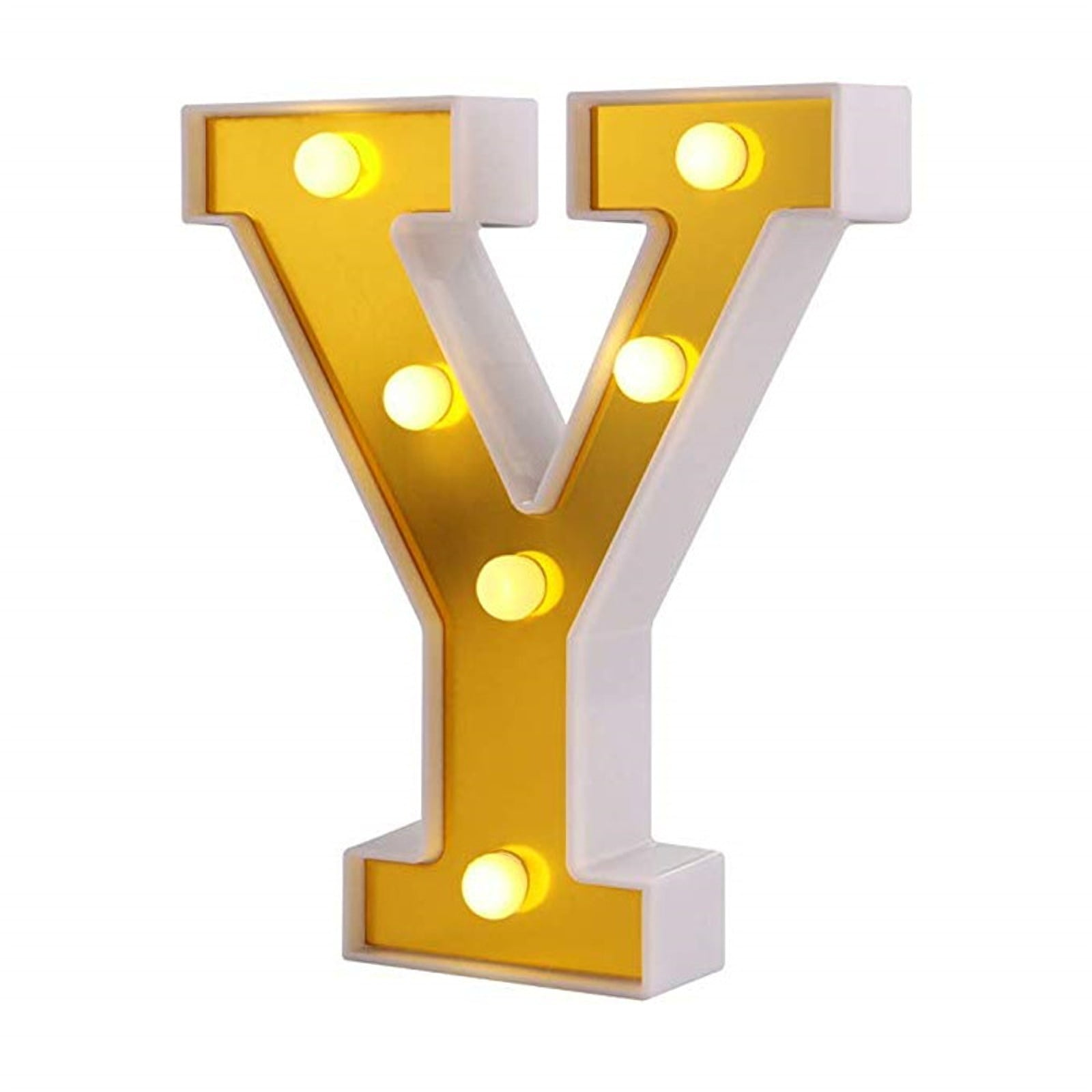 Gold 16CM LED letters Lights Name Wedding Party Birthday Valentine's ...