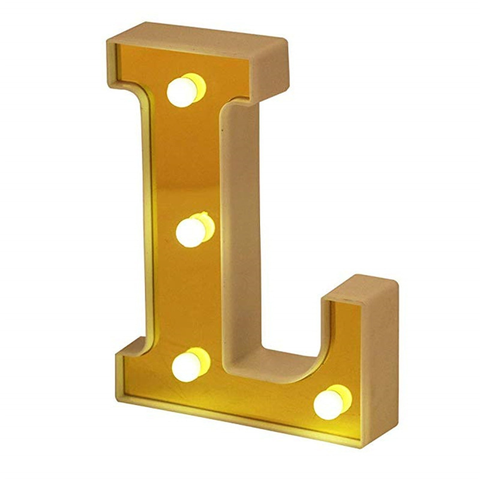 Gold 16CM LED letters Lights Name Wedding Party Birthday Valentine's ...