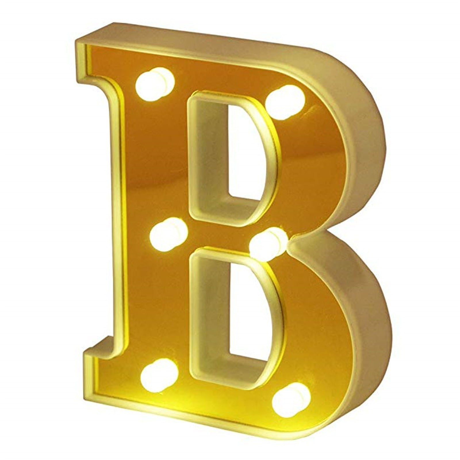 Gold 16CM LED letters Lights Name Wedding Party Birthday Valentine's ...