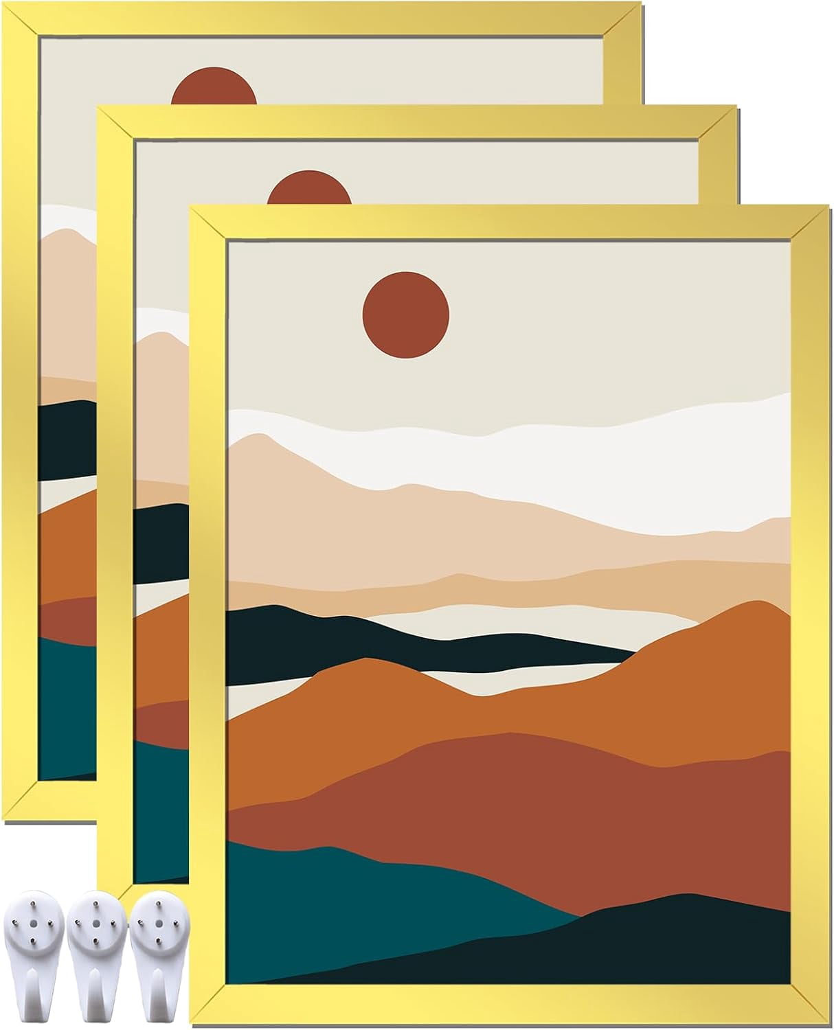 Gold 16x24 Picture Frame Set of 3, High Transparent Frame for 16 By 24 ...