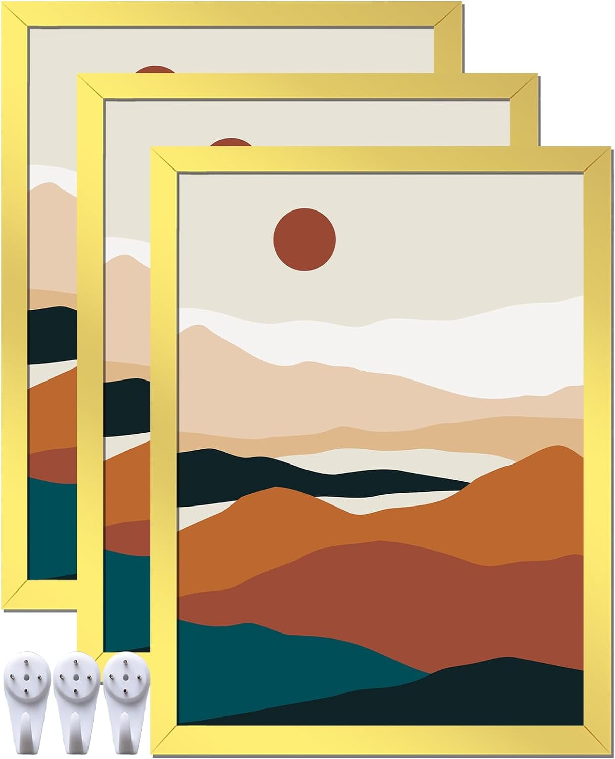 Gold 18x24 Picture Frame Set of 3, High Transparent Frame for 18 By 24 ...