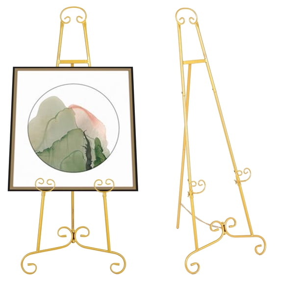 Gold, 2 Pack 46" H Easel Stand for Sign, Adjustable Easels for Display ...