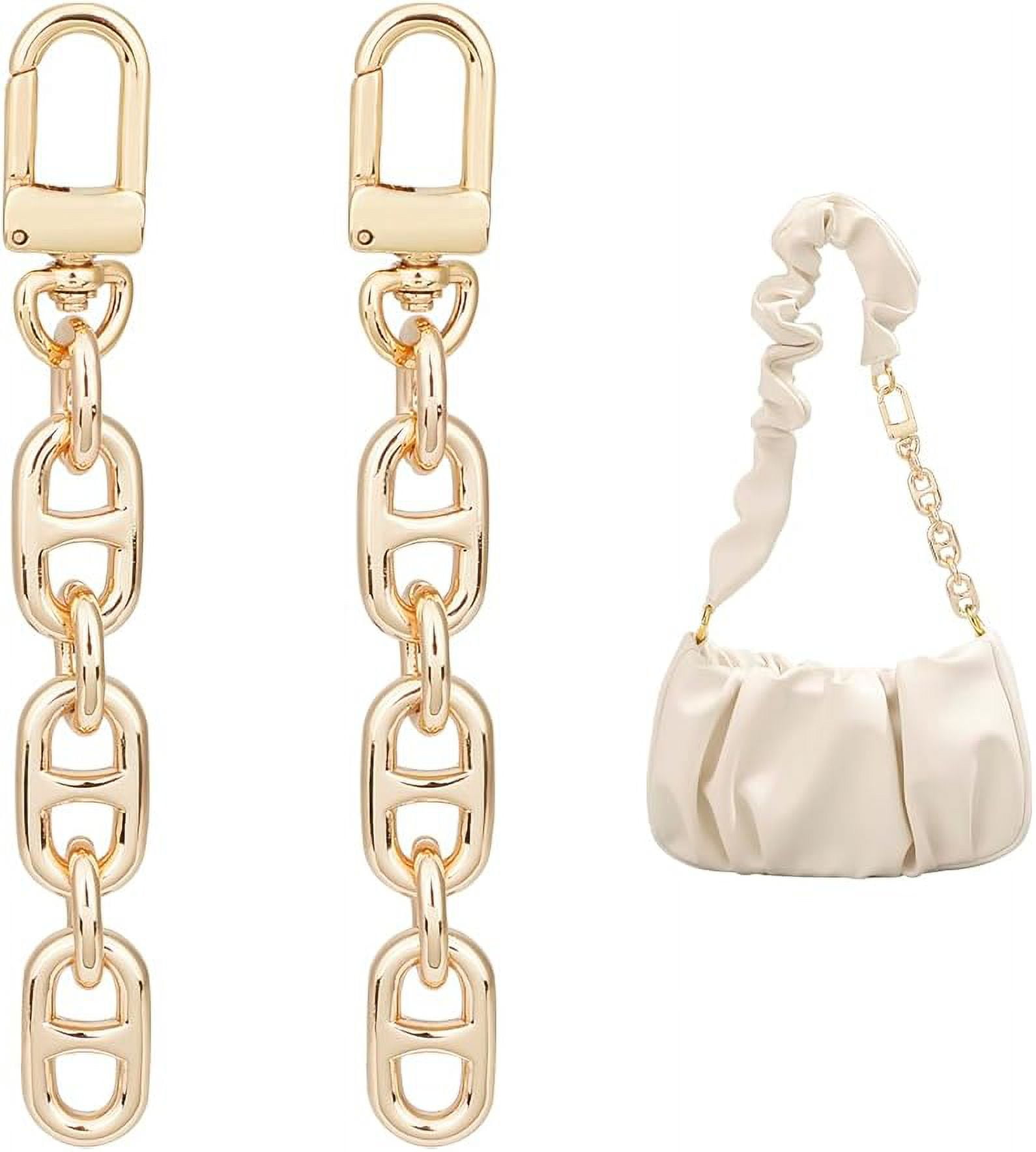 Gold 2 Pcs 4.33" Bag Extender Chain Alloy Mariner Link Purse Strap ...