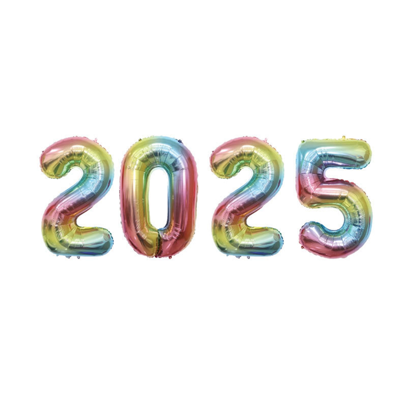 Gold 2025 Number Balloons Set 40 Inch Large Foil Helium Balloons for ...