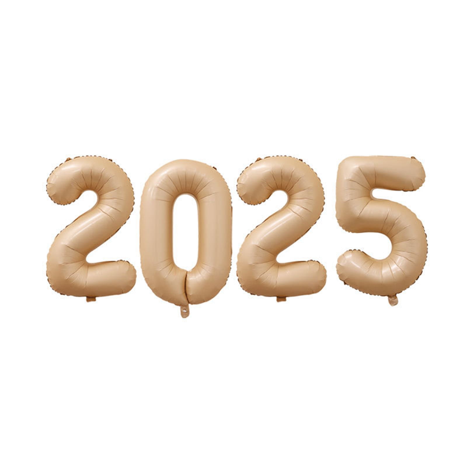 Gold 2025 Number Balloons Set 40 Inch Large Foil Helium Balloons for ...