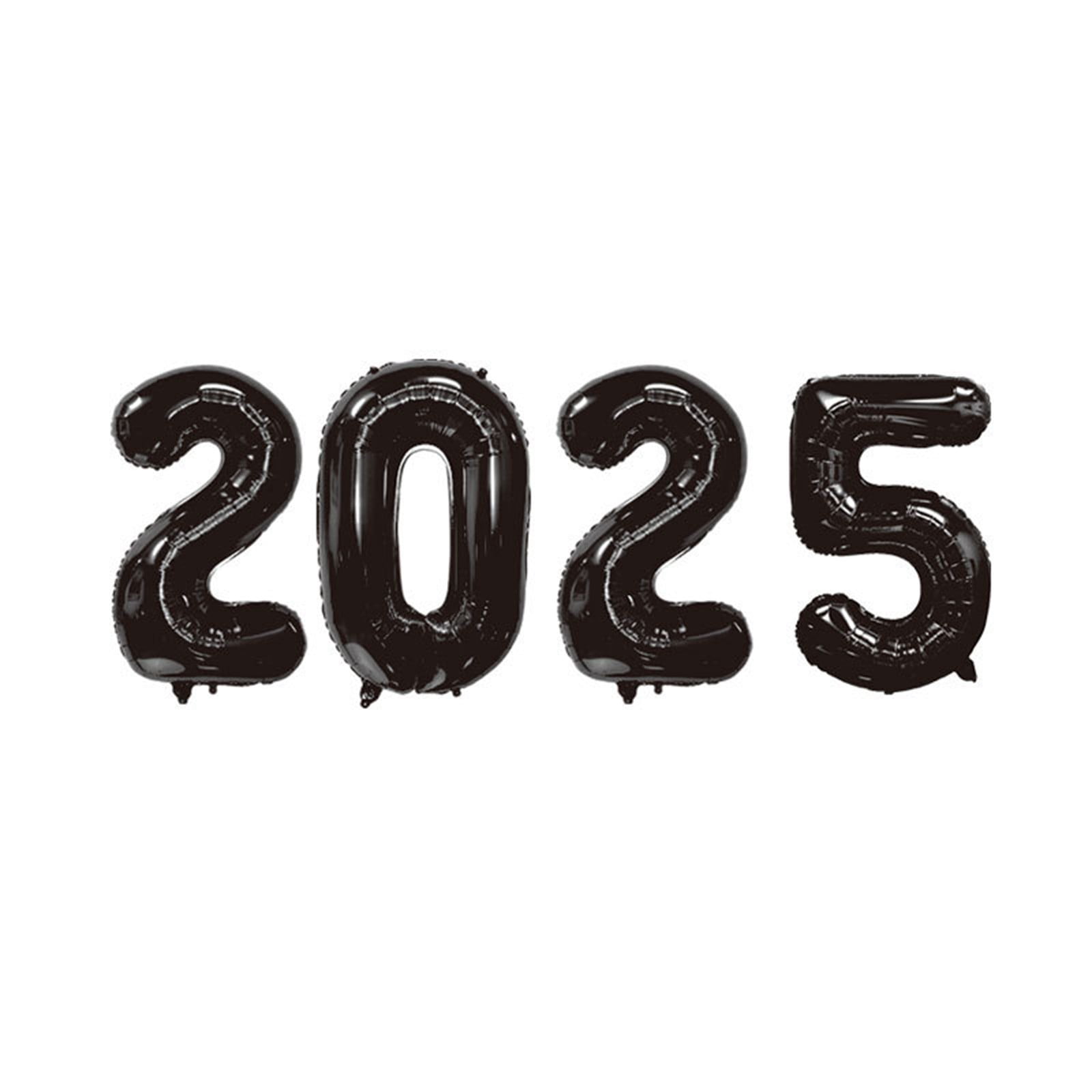 Gold 2025 Number Balloons Set, 40 Inch Large Foil Helium Balloons for ...