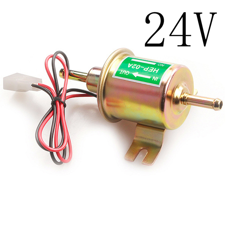Gold-24V-UNIVERSAL HEP-02A ELECTRIC FUEL PUMP INLINE DIESEL PETROL LOW ...