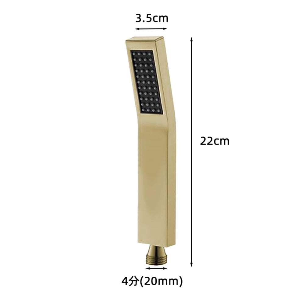 Gold 304 stainless steel shower square shower head handheld booster ...