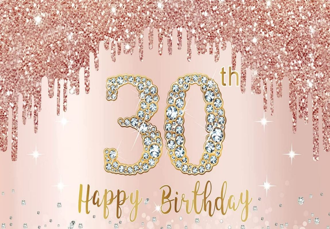 Gold 30th Birthday Photography Background Gold Flash Background Party ...