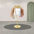 Gold 360° Rotatable Round Clothing Rack Floor Standing Clothes Hanging ...