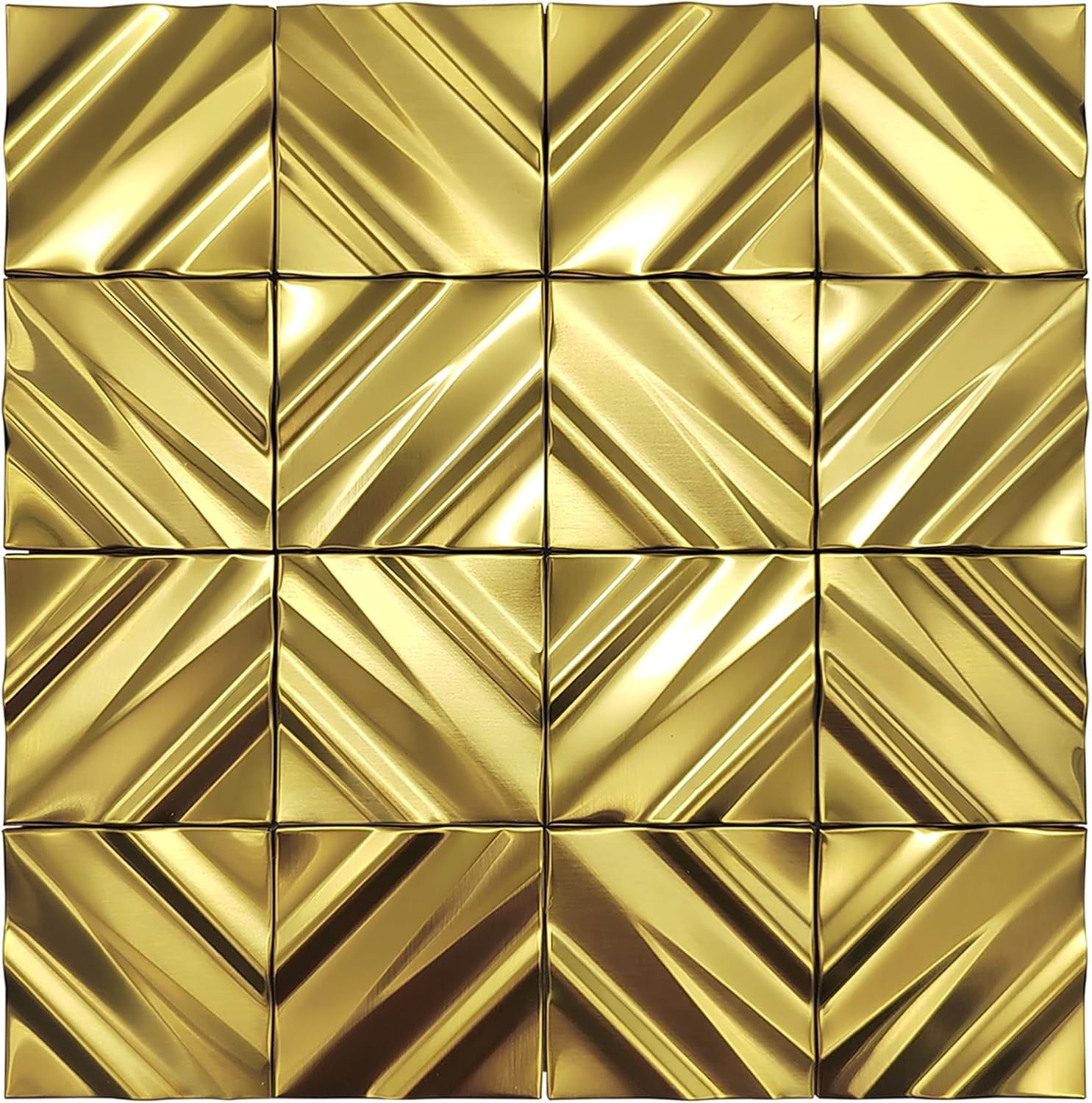 Gold 3D Chevron Wall Tile Textured 3D Wall Panels Metallic Gold Accent ...
