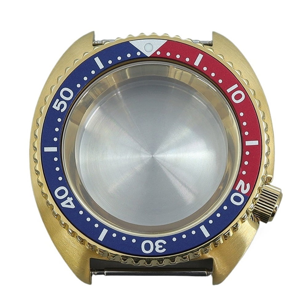 Gold 45mm Men Watche Case chapter Ring Sapphire Mod Parts Big abalone ...