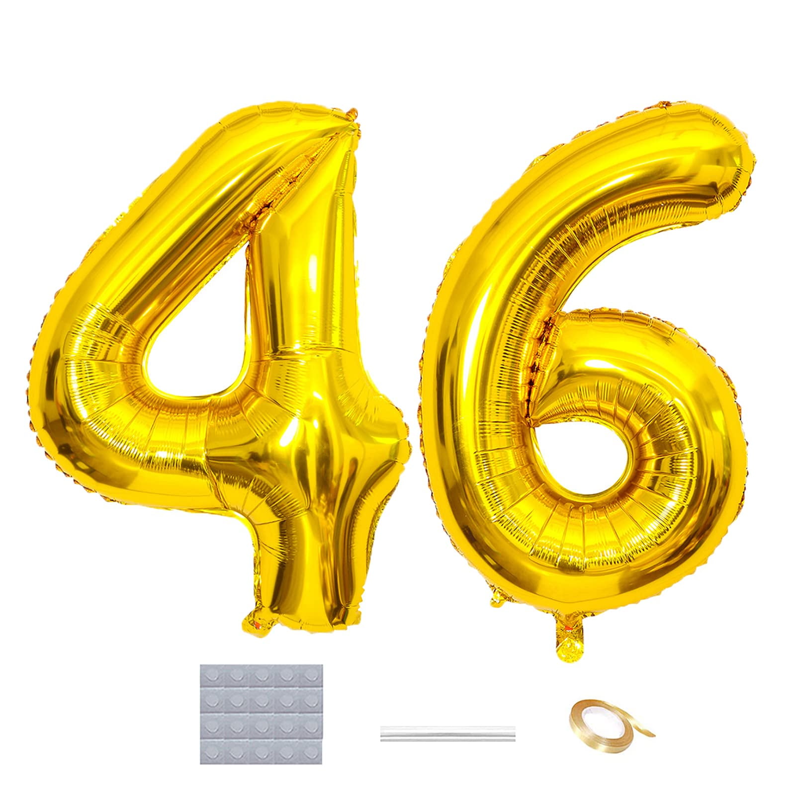 Gold 46 Number Balloons 40 inch Jumbo Foil Balloons Prom Balloon for ...