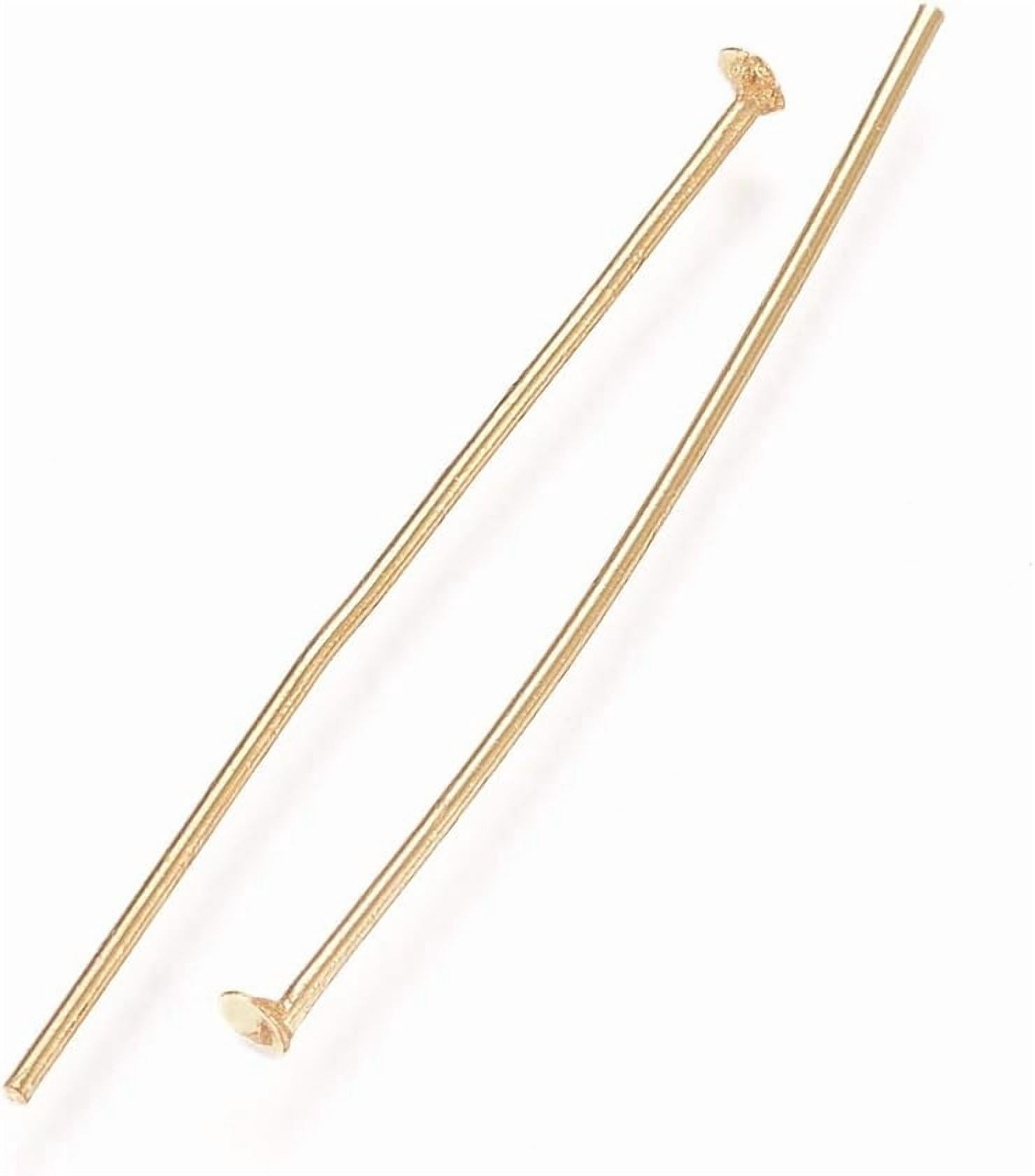 Gold 500 Pcs Flat Head Pins 304 Stainless Steel Flat Head Pins Real 18K ...