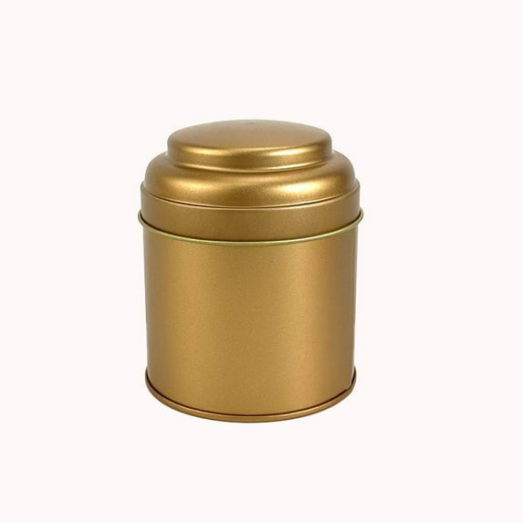 (Gold)50g Small Tea Tins Canister With Airtight Double Lids,Mini Tin ...