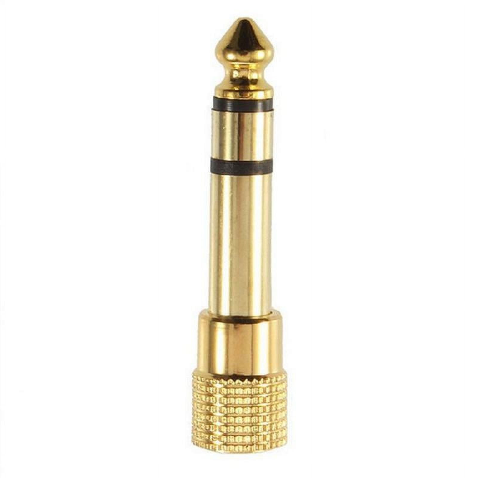 Gold 6.3mm Male Plug to 3.5mm Female Jack Stereo Audio Home Adapter ...