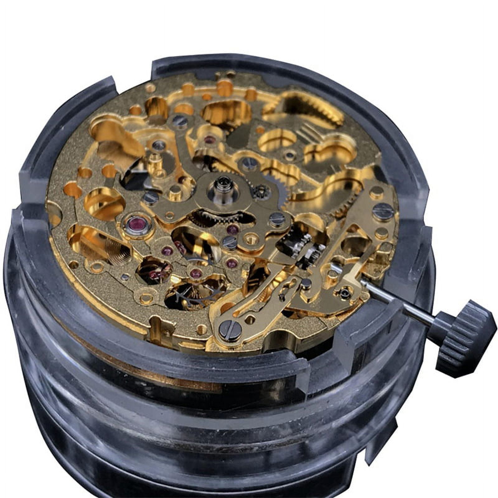 Gold 8N24 Mechanical Movement Miyota 21 Jewels Skeleton Automatic ...