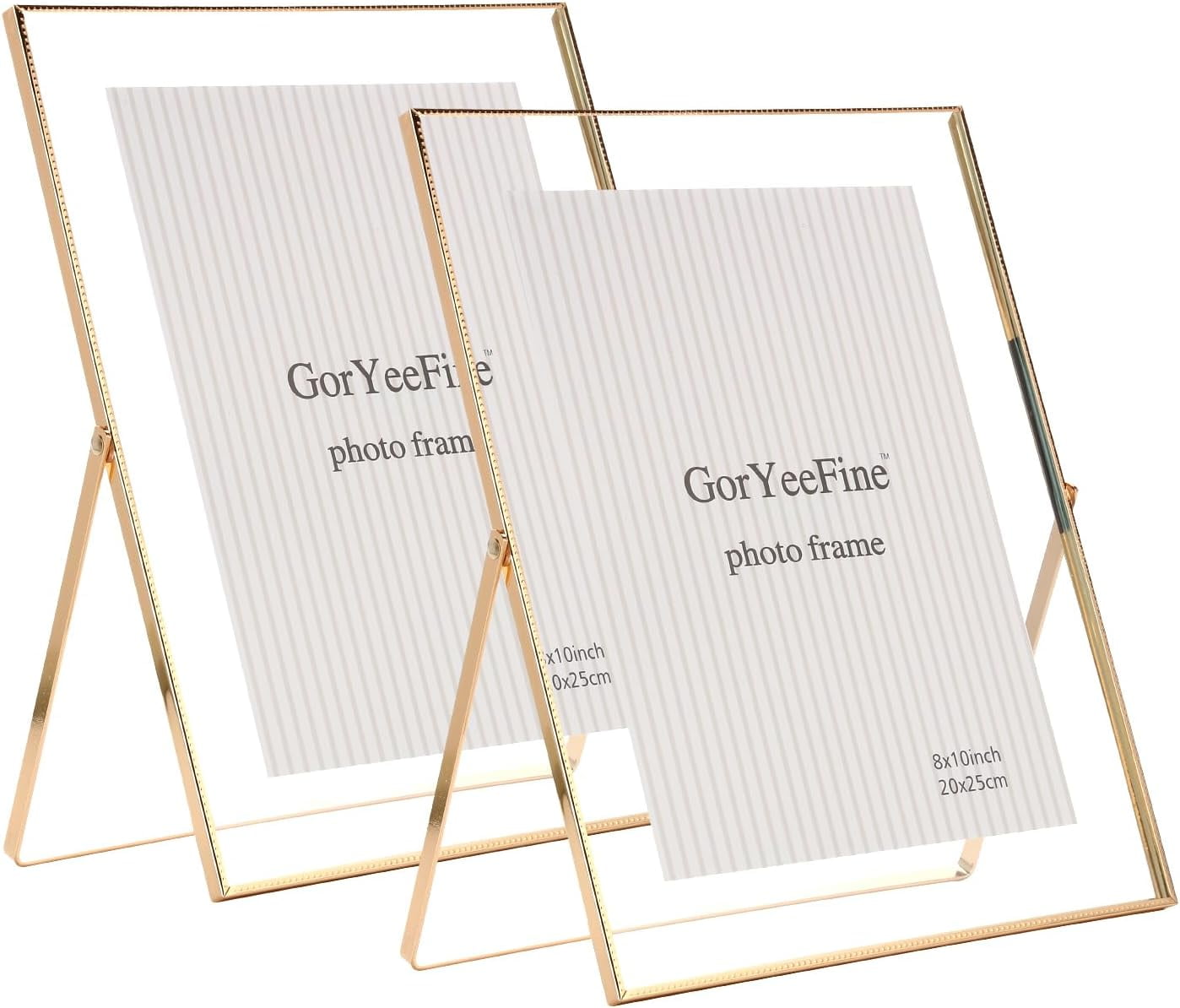 Gold 8x10'' Floating Frame Set of 2, For Photo Sizes ( 5x7'' ,6x8'' 7x9 ...