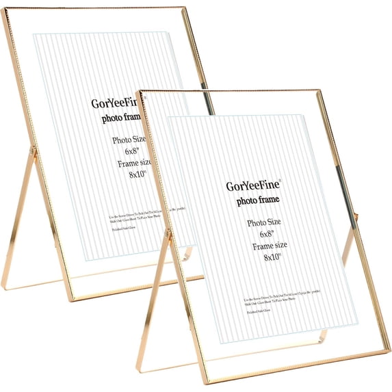 Gold 8x10'' Floating Frame Set of 2,For Photo Sizes( 5x7'',6x8'',7x9 ...