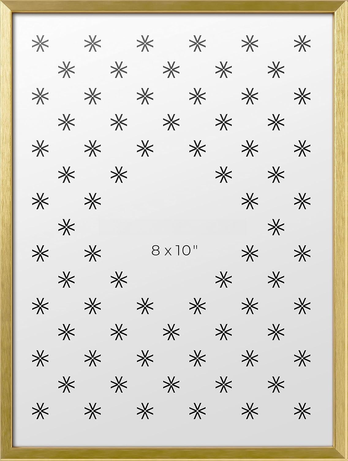 Gold 8x10 Frame - Sleek Aluminum Wall and Desk Frame - Holds One 8 By ...