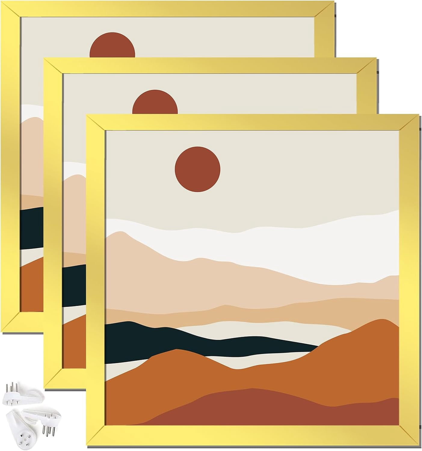 Gold 8x8 Picture Frame Set of 3, High Transparent Frame for 8 By 8 ...